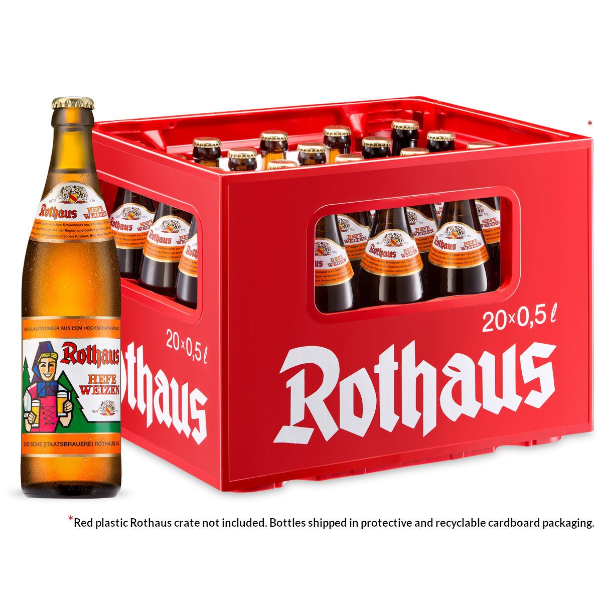 Rothaus Wheat Beer (Rothaus Hefeweizen) 5.4% 500ml (50cl) Bottles ...